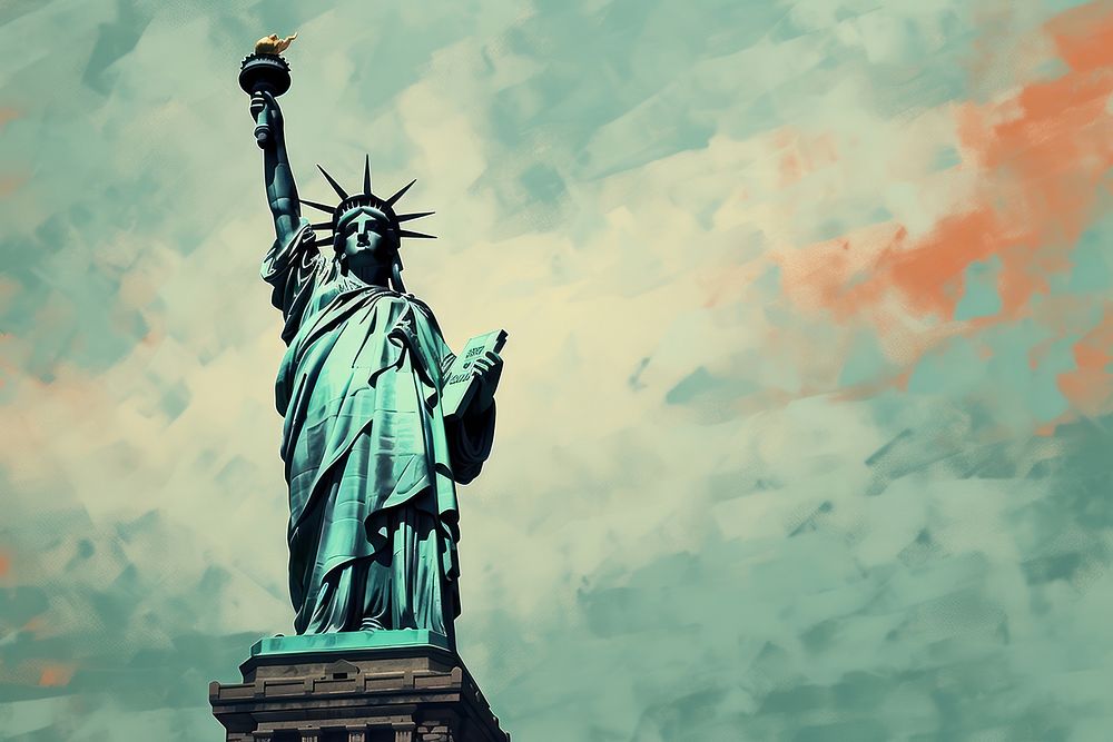 Statue liberty background sculpture art | Premium Photo Illustration ...