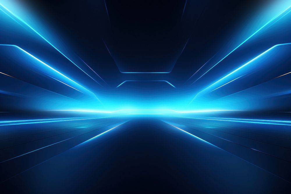 Blue neon light backgrounds abstract | Premium Photo Illustration ...