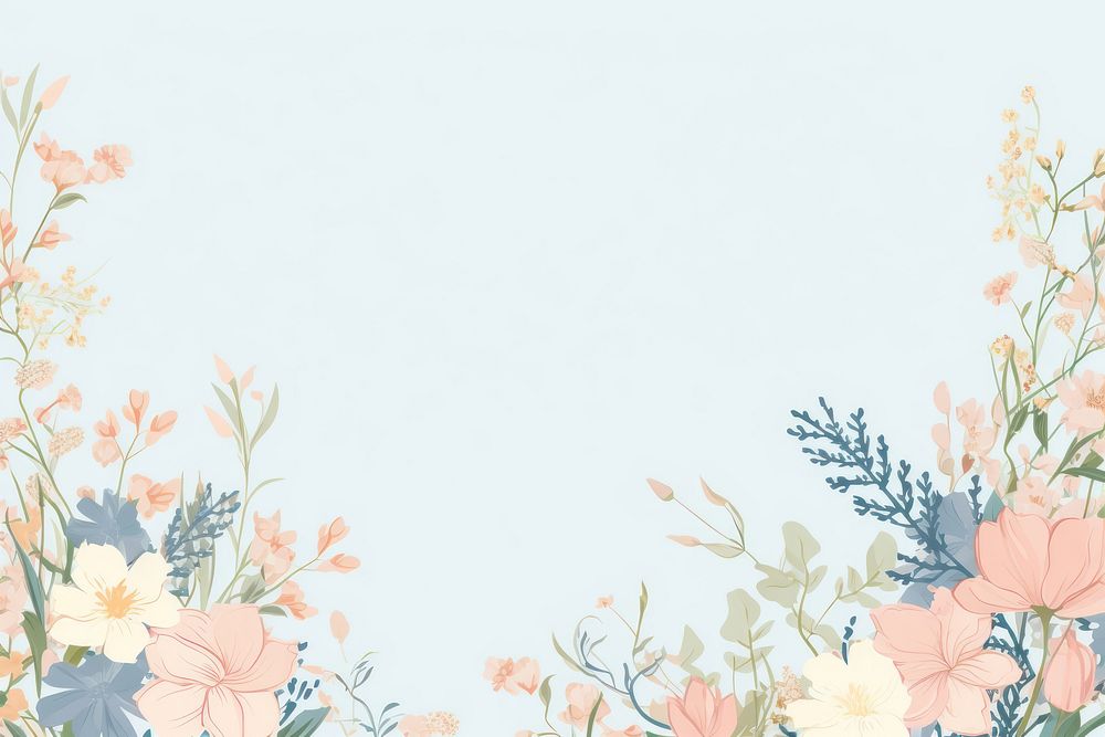 Flower border frame backgrounds pattern | Free Photo Illustration ...