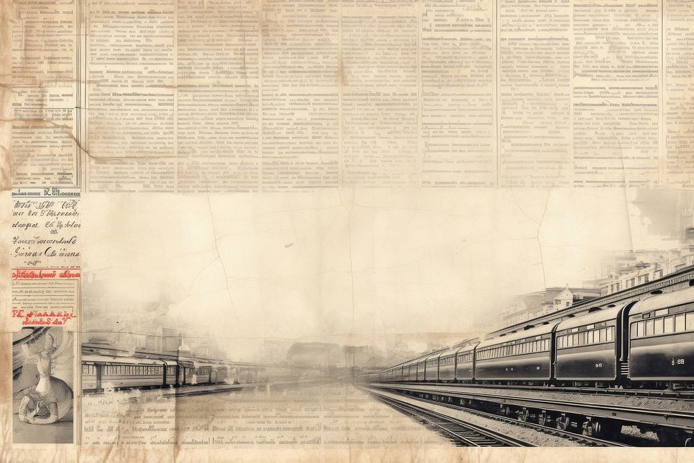 Newspaper train transportation terminal. | Free Photo Illustration ...