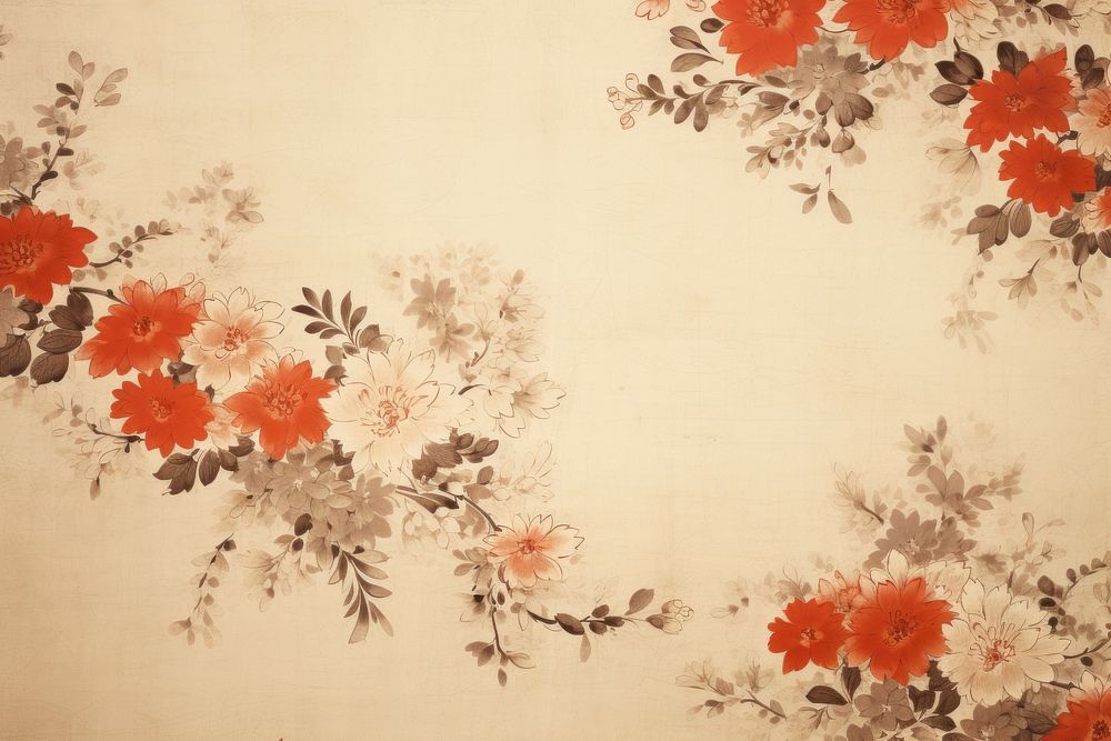 Vintage flower pattern paper backgrounds | Free Photo Illustration ...