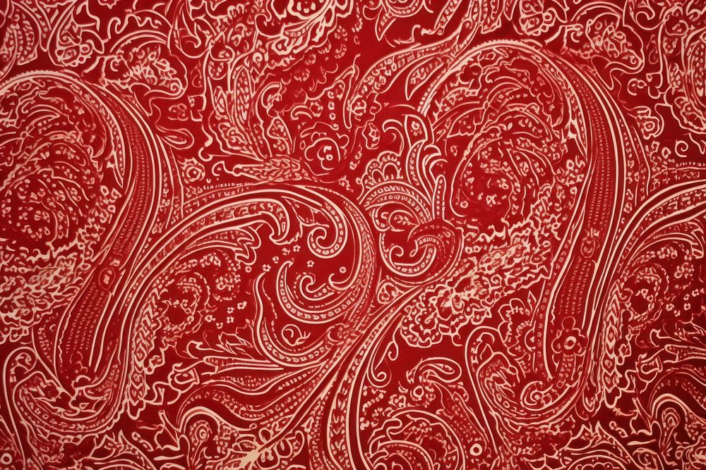 Vintage paisley pattern print red | Premium Photo Illustration - rawpixel