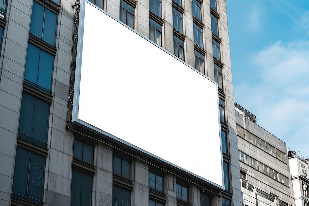 Empty scene high building advertisement | Free Photo - rawpixel
