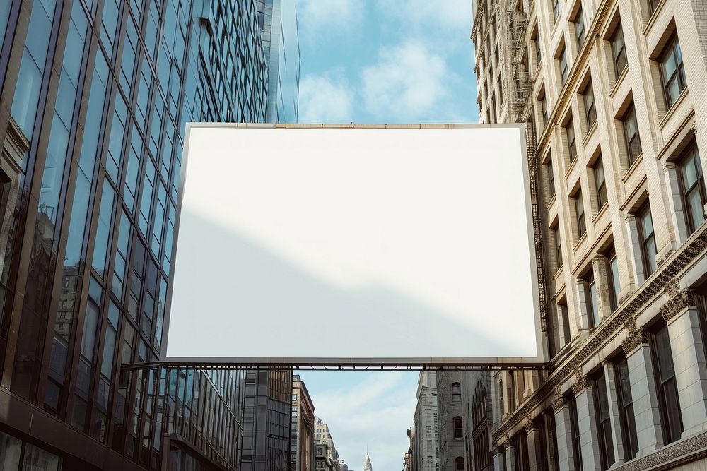 Empty scene high building advertisement | Free Photo - rawpixel