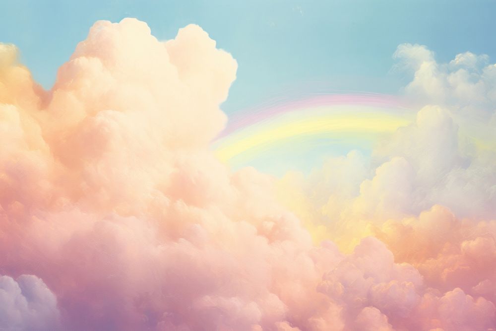 Rainbow sky backgrounds outdoors nature. | Free Photo Illustration ...