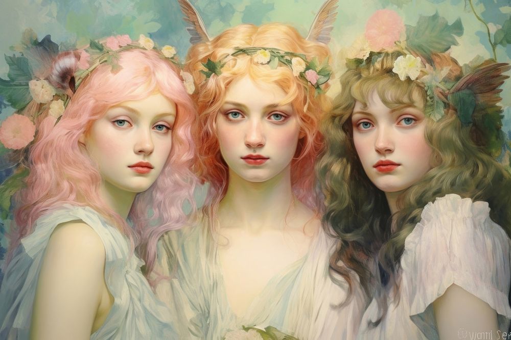 Oil painting mythology portrait adult | Free Photo Illustration - rawpixel