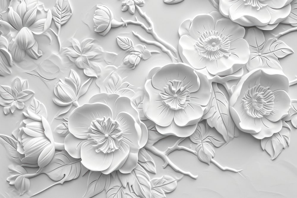 Bas-relief japanese sculpture texture white | Free Photo - rawpixel