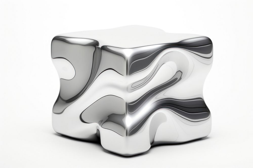 Chrome material cube silver furniture | Free Photo Illustration - rawpixel
