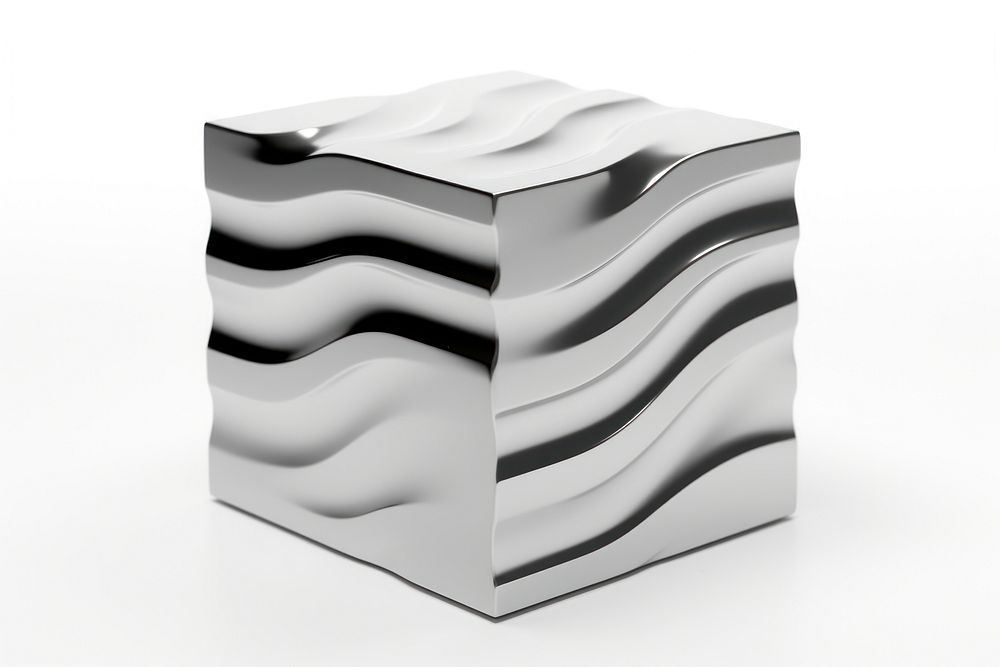 Chrome material cube furniture porcelain | Premium Photo Illustration ...