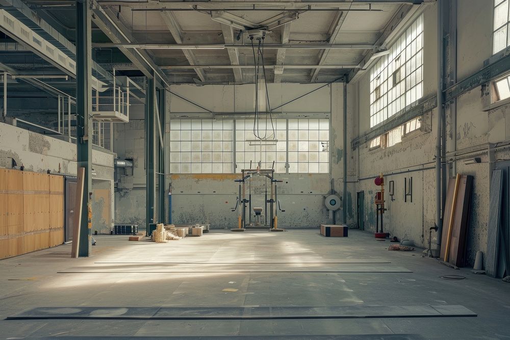 Gym architecture building factory. | Free Photo - rawpixel