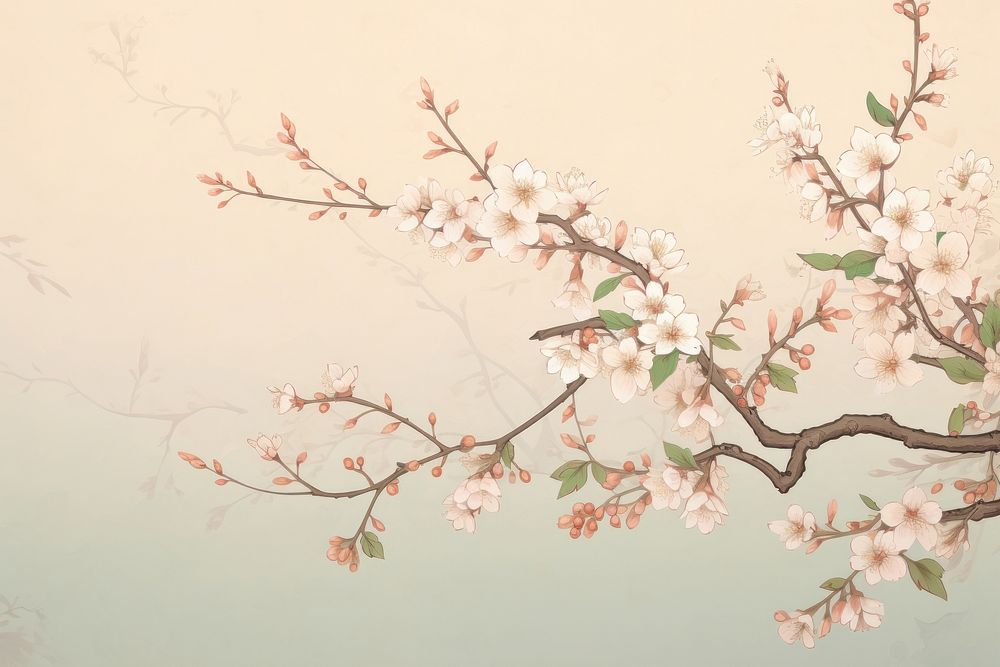 Illustration cherry blossom art backgrounds | Premium Photo ...