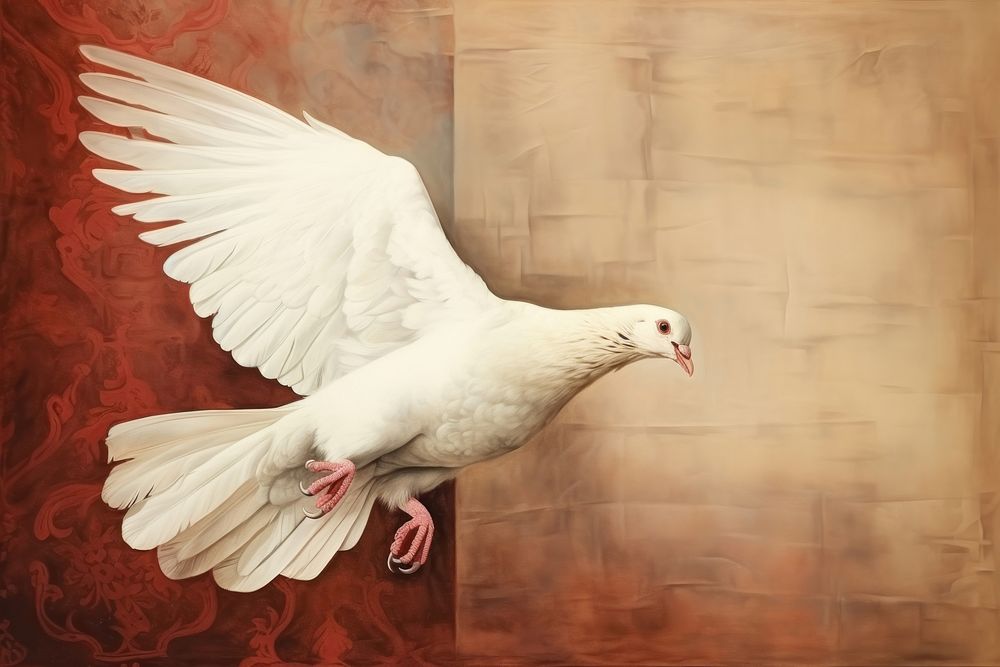 Overturned dove painting animal bird. | Premium Photo Illustration ...