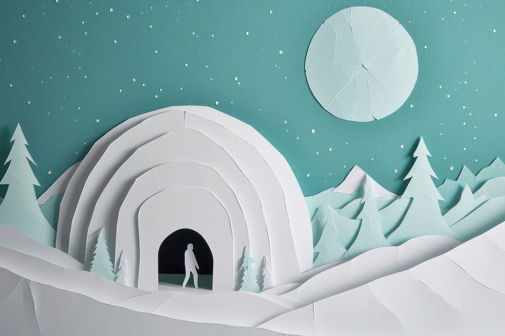 Igloo architecture winter nature. | Free Photo Illustration - rawpixel