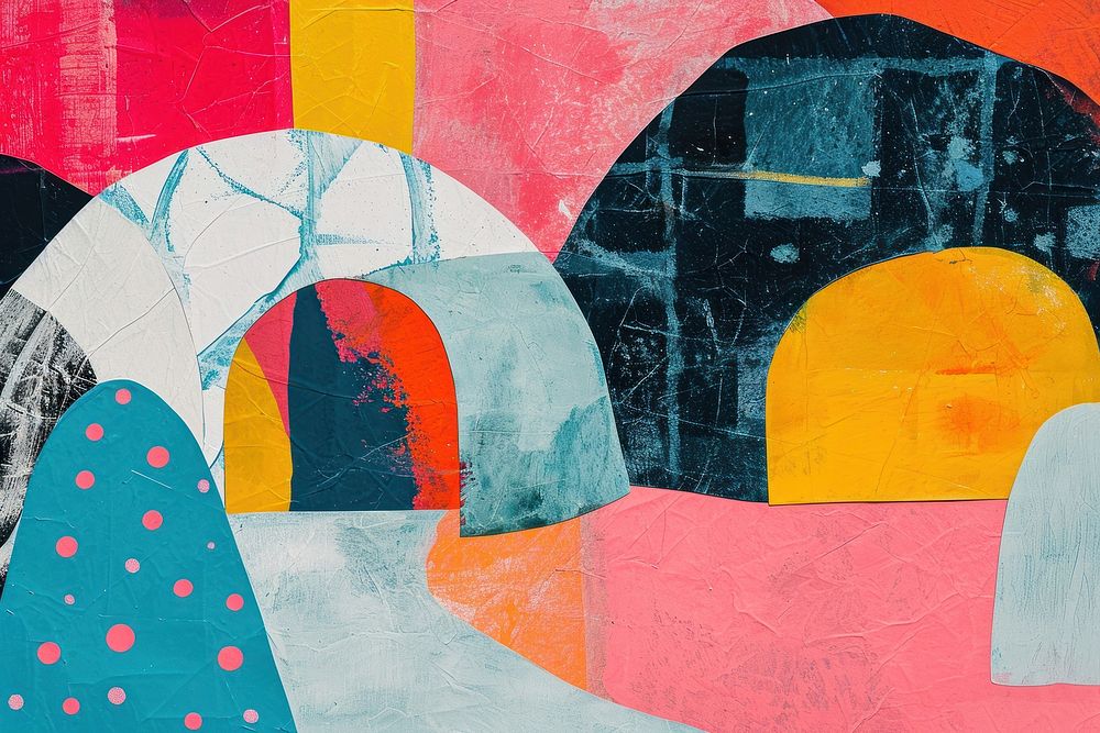 The igloo painting collage shape. | Free Photo Illustration - rawpixel