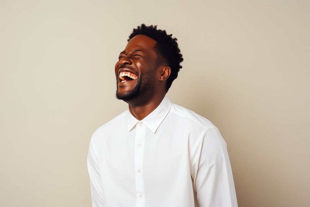 Black man laughing smile adult. | Premium Photo - rawpixel