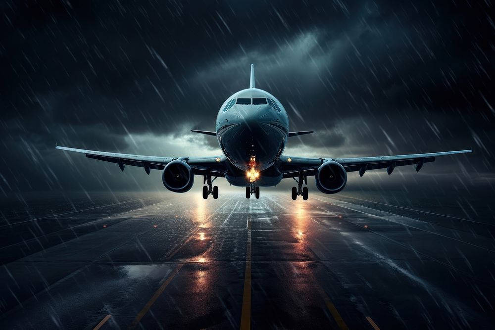 Plane flying dark sky airplane | Premium Photo - rawpixel