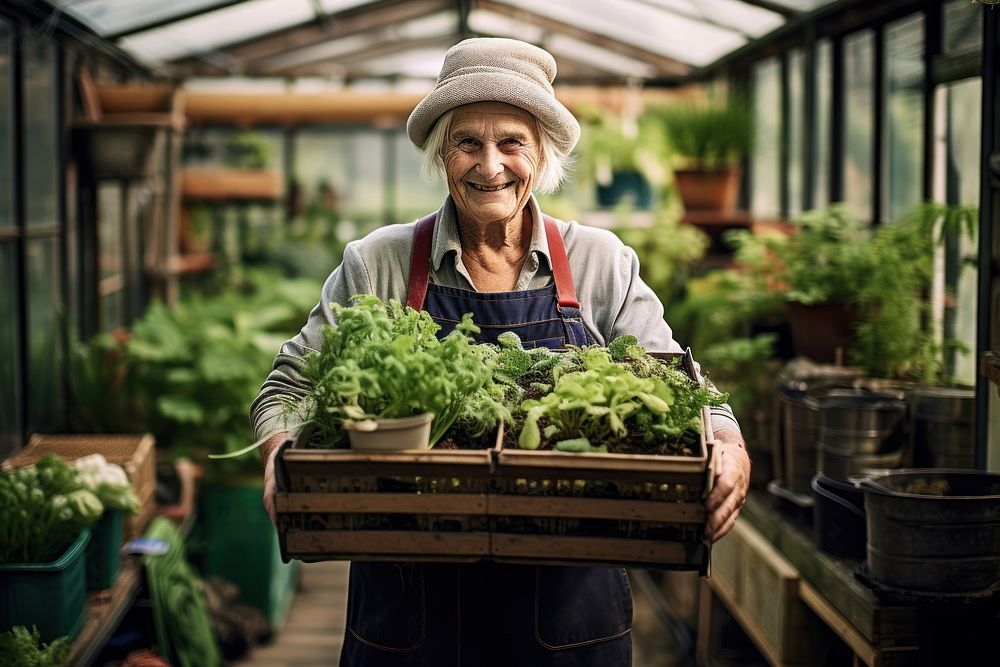 Senior gardener woman carrying crate | Premium Photo - rawpixel