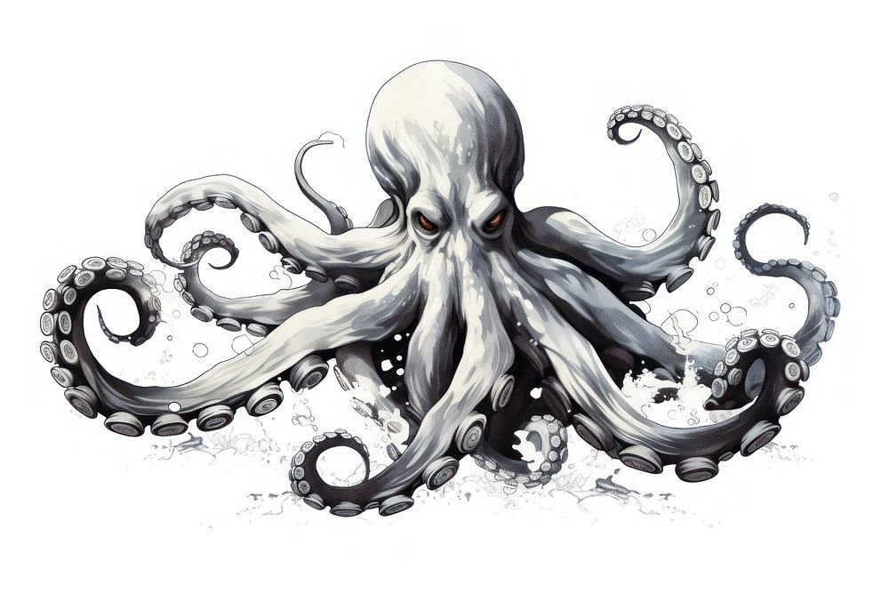 Octopus invertebrate underwater cephalopod. | Free Photo Illustration ...