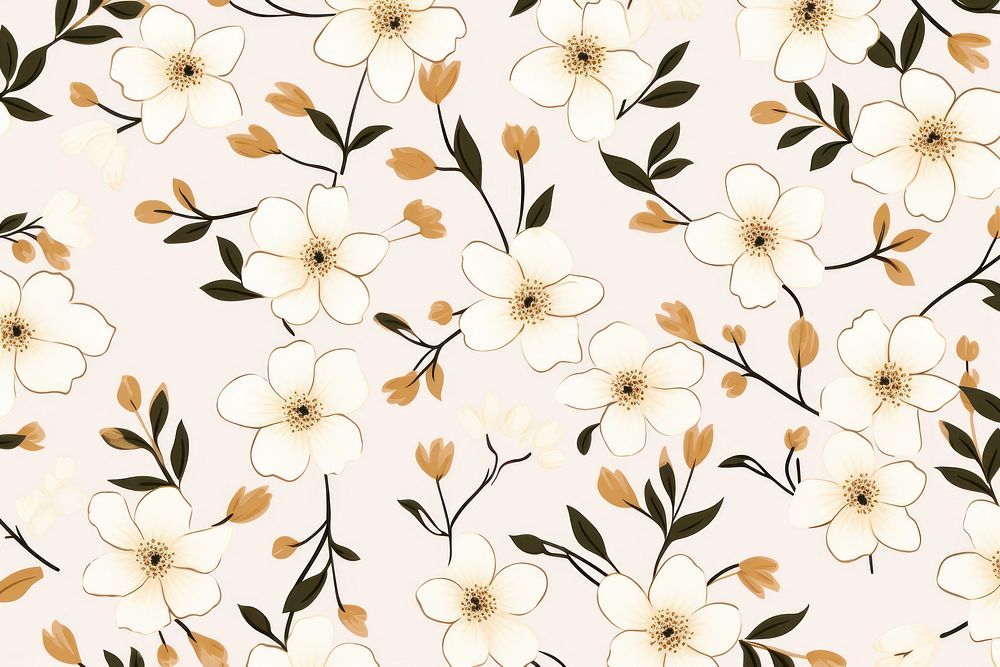 White flower pattern backgrounds wallpaper. | Free Photo Illustration ...