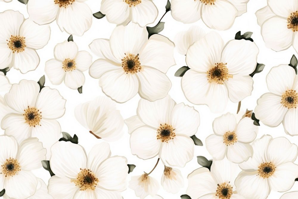 White flower pattern backgrounds petal. | Free Photo Illustration ...