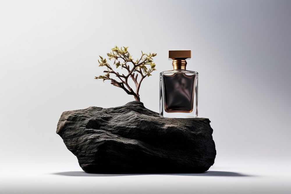Tree branch perfume bottle rock. | Free Photo - rawpixel