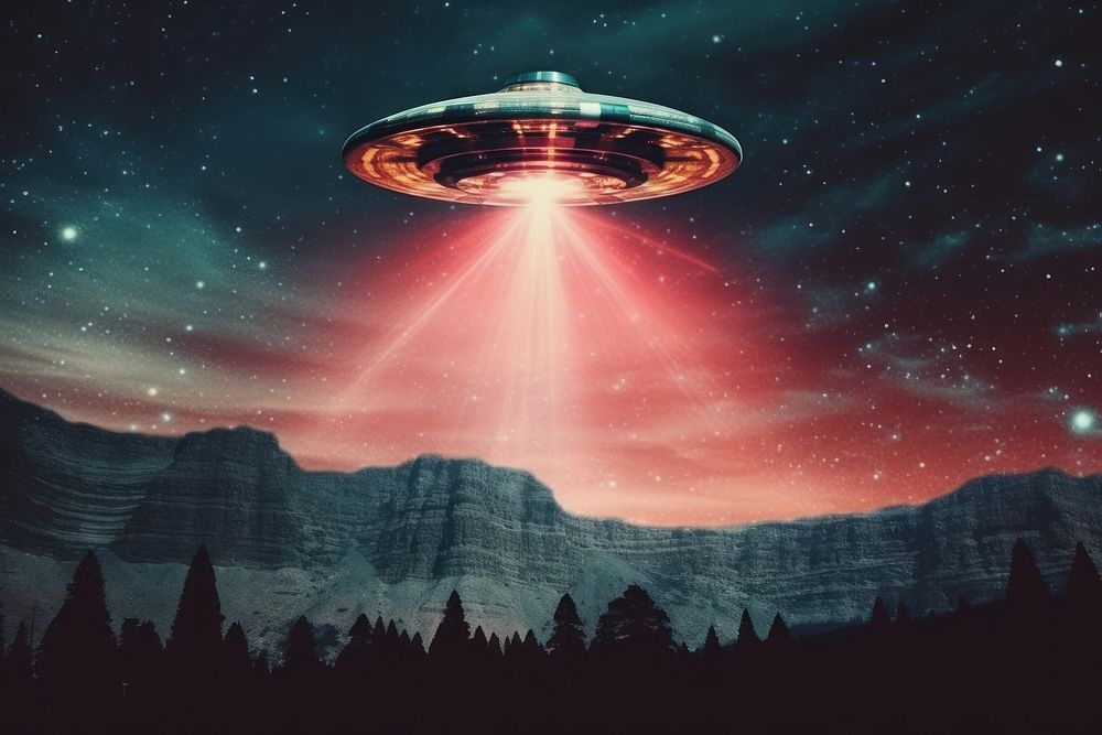 Ufo outdoors nature night. AI | Premium Photo Illustration - rawpixel