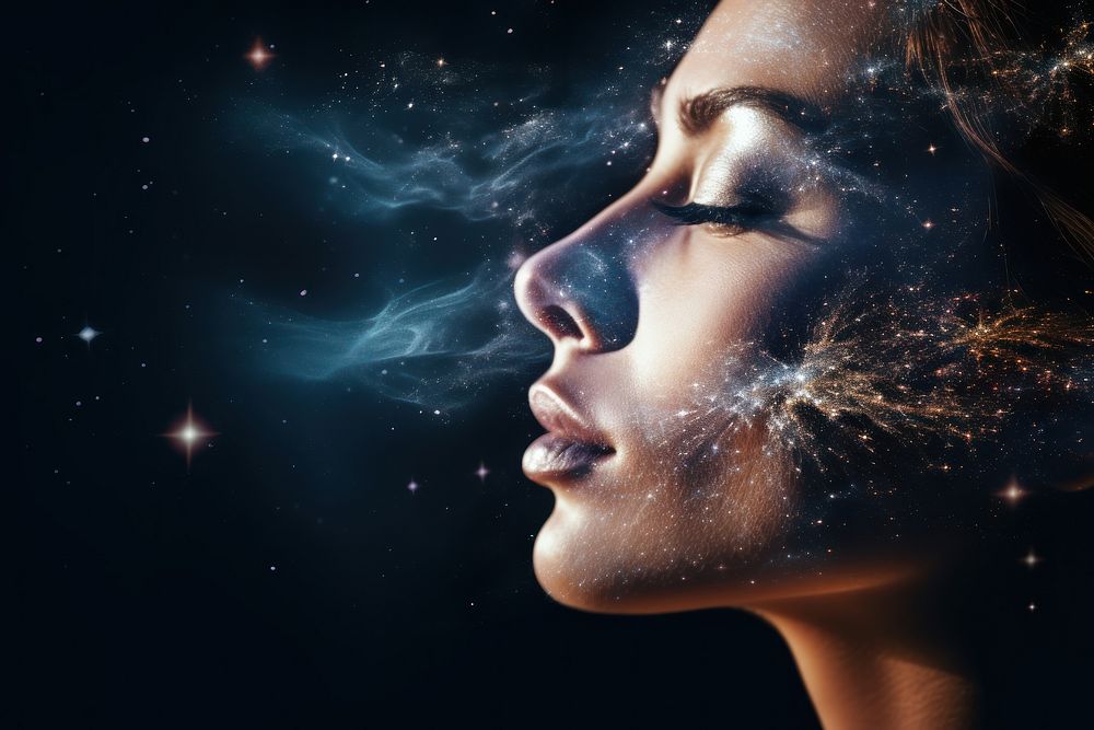 Spiral galaxy abstract universe portrait. | Premium Photo - rawpixel