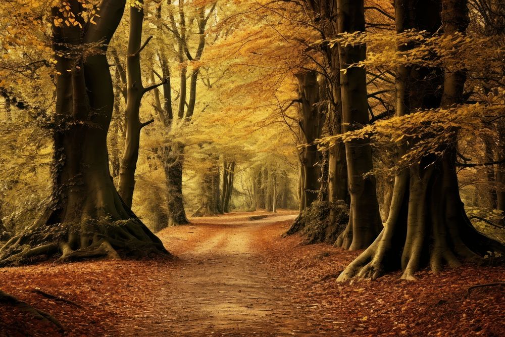 Autumn forrest landscape outdoors woodland. | Free Photo - rawpixel