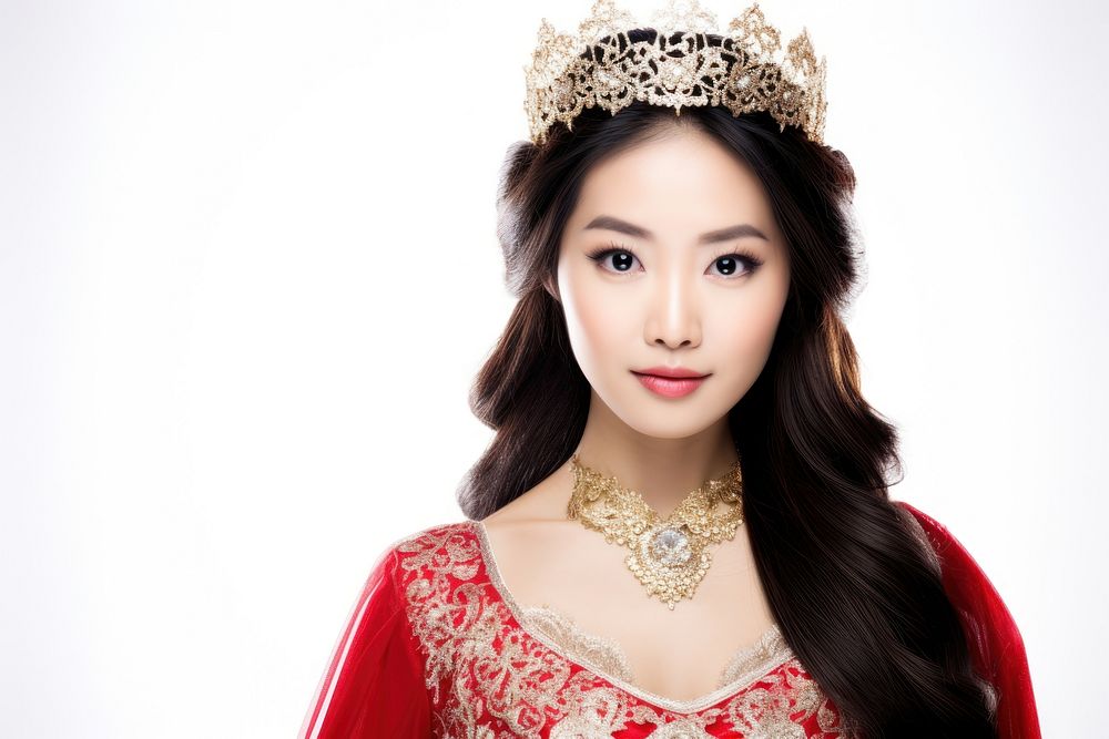 Asian princess necklace jewelry white | Premium Photo - rawpixel