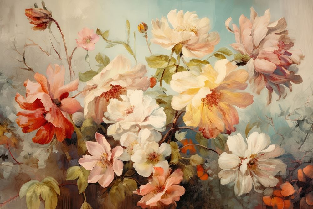 Flowers painting backgrounds plant | Premium Photo Illustration - rawpixel