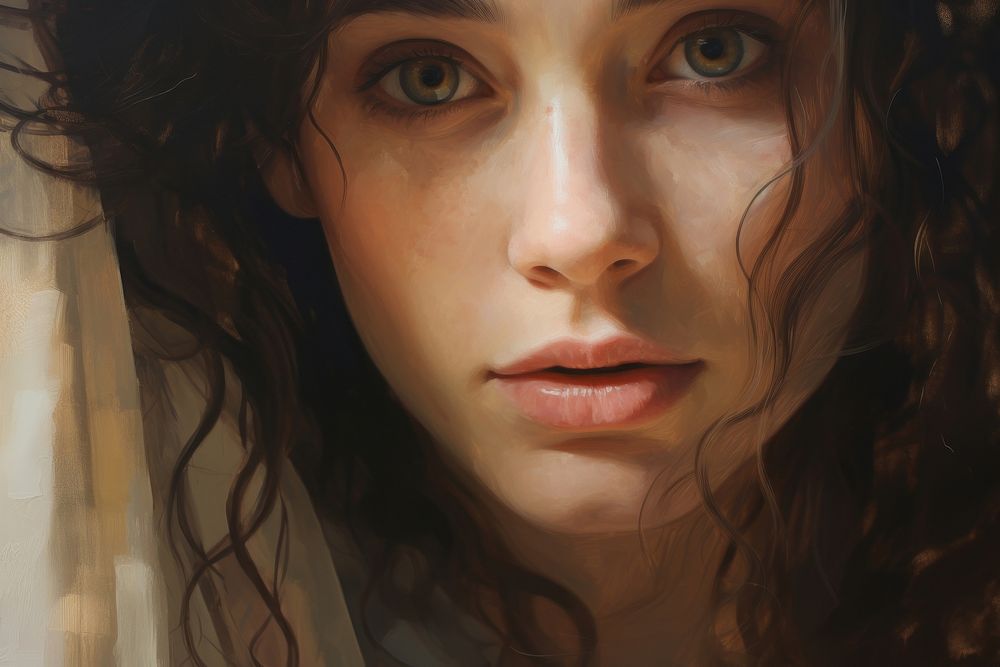 People portrait painting skin. | Free Photo Illustration - rawpixel