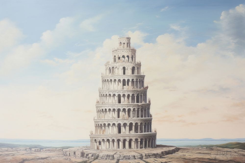 Famous landmark architecture building tower. | Premium Photo ...