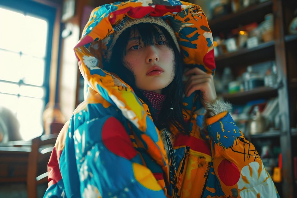 Japanese pop culture-influenced apparel portrait | Free Photo - rawpixel
