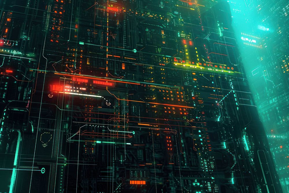 Cyberpunk abstract background backgrounds architecture | Free Photo ...