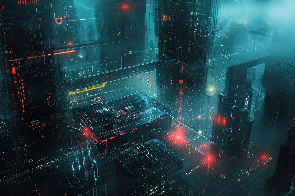 Cyberpunk abstract background architecture building | Premium Photo ...