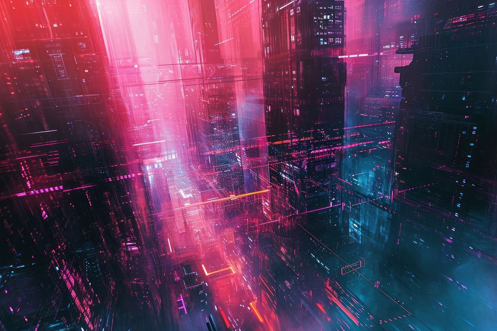Cyberpunk abstract background architecture backgrounds | Premium Photo ...