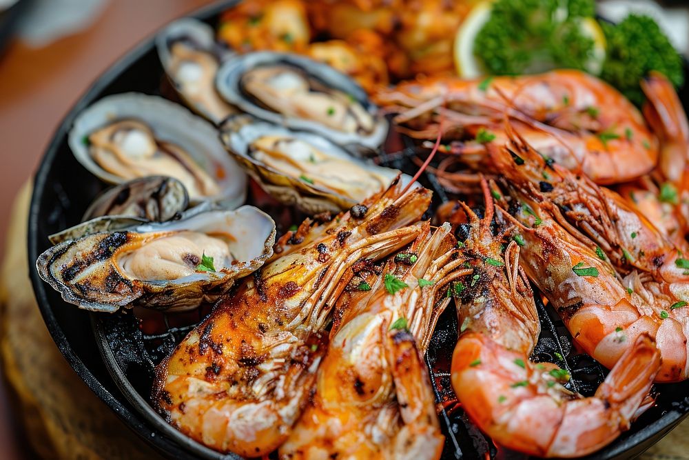 Grilled seafood meat invertebrate crustacean. | Premium Photo - rawpixel