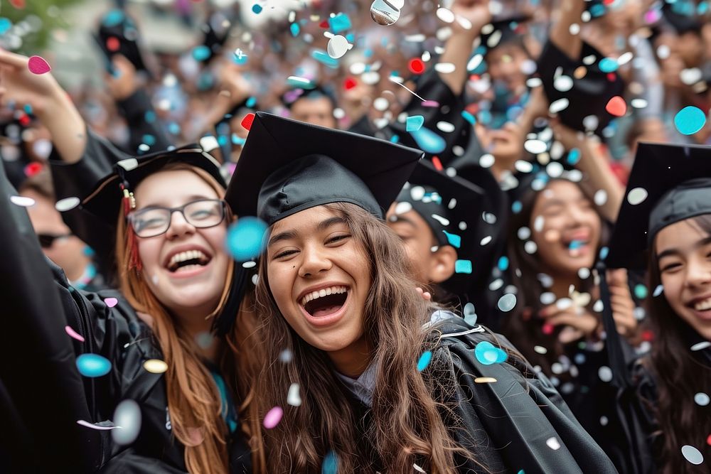 Students celebrating graduation laughing adult | Free Photo - rawpixel