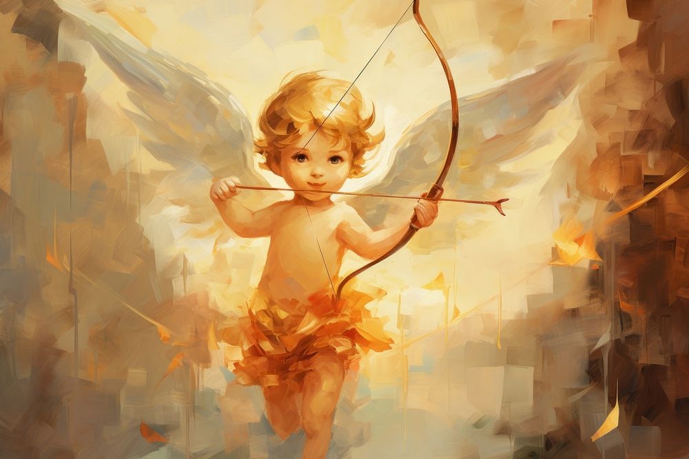 Cupid angel photography painting arrow | Free Photo Illustration - rawpixel
