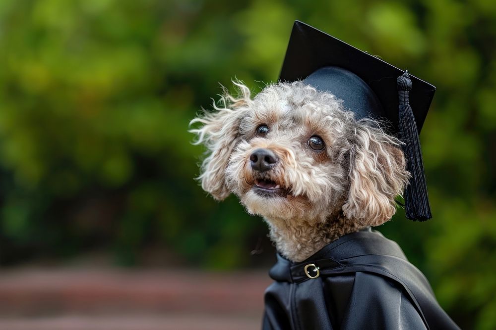Graduation dog portrait animal. | Free Photo - rawpixel