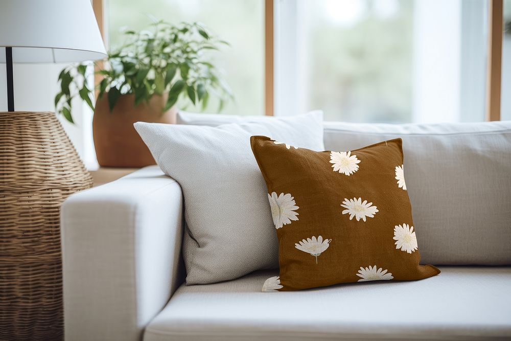 Minimal sofa & cushion pillow | Free Photo - rawpixel