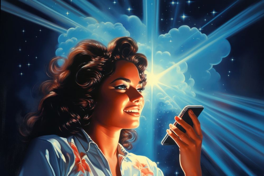 Person using phones portrait person | Premium Photo Illustration - rawpixel