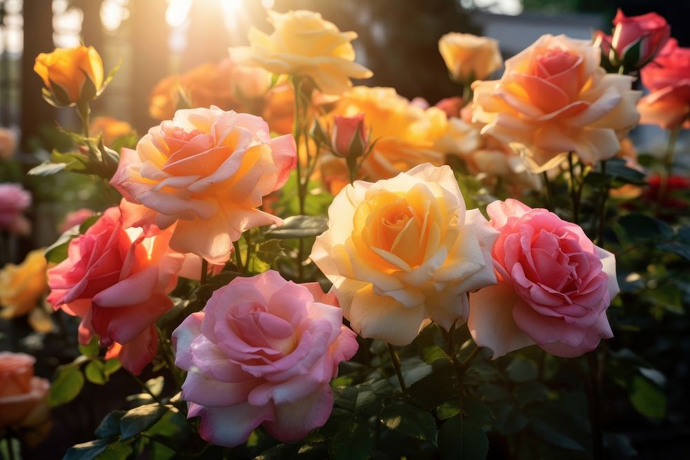 Blooming rose flowers blossom plant | Free Photo - rawpixel