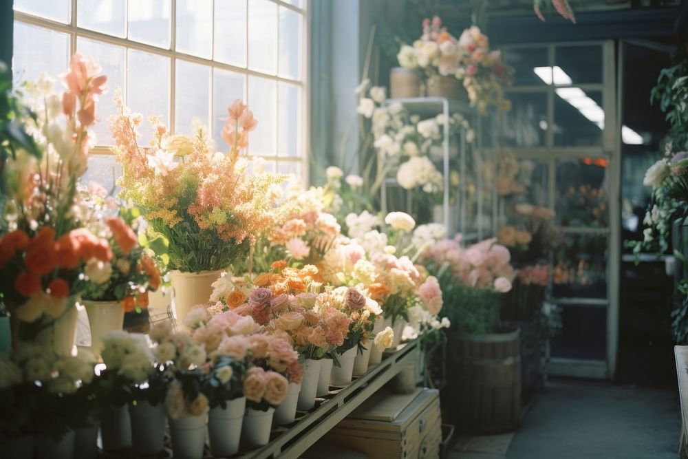 Flower shop window plant architecture. | Premium Photo - rawpixel