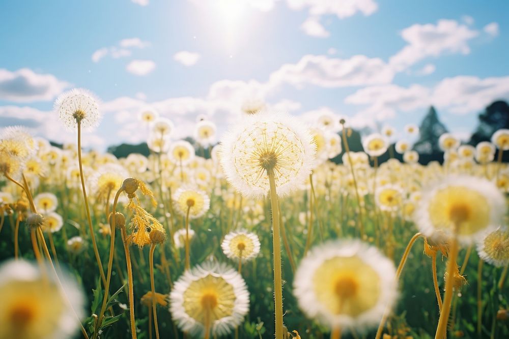 Dandelion flower dandelion landscape. | Premium Photo - rawpixel