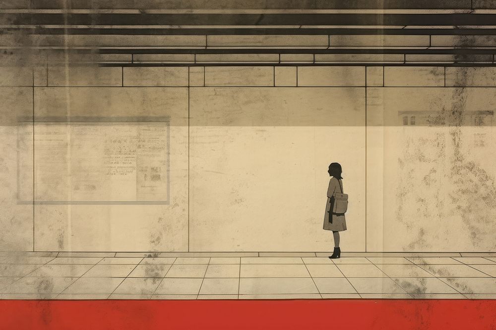 People Tokyo subway border architecture | Premium Photo Illustration ...