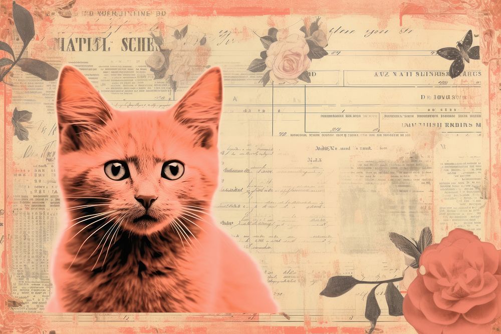 Orange cat border animal mammal | Premium Photo Illustration - rawpixel