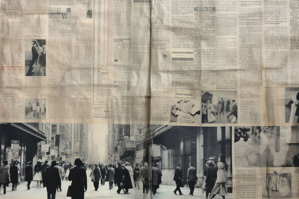 People subway border newspaper architecture | Free Photo Illustration ...