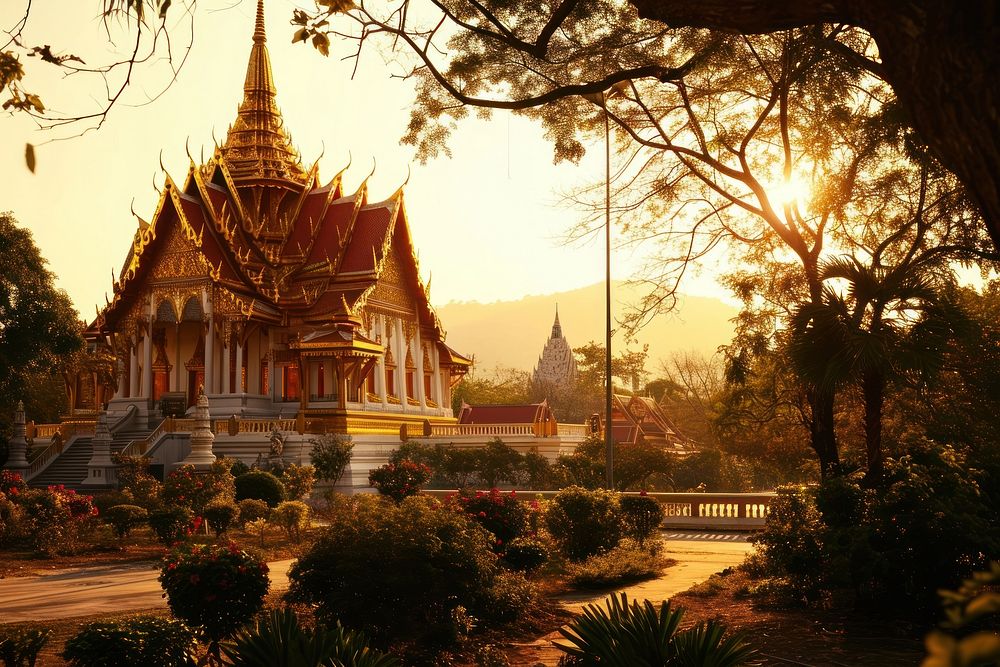Thai temple landscape spirituality architecture. | Premium Photo - rawpixel