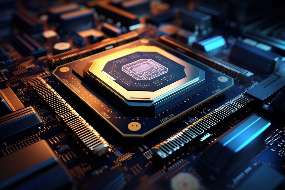 Processor computer motherboard electronics. | Free Photo - rawpixel